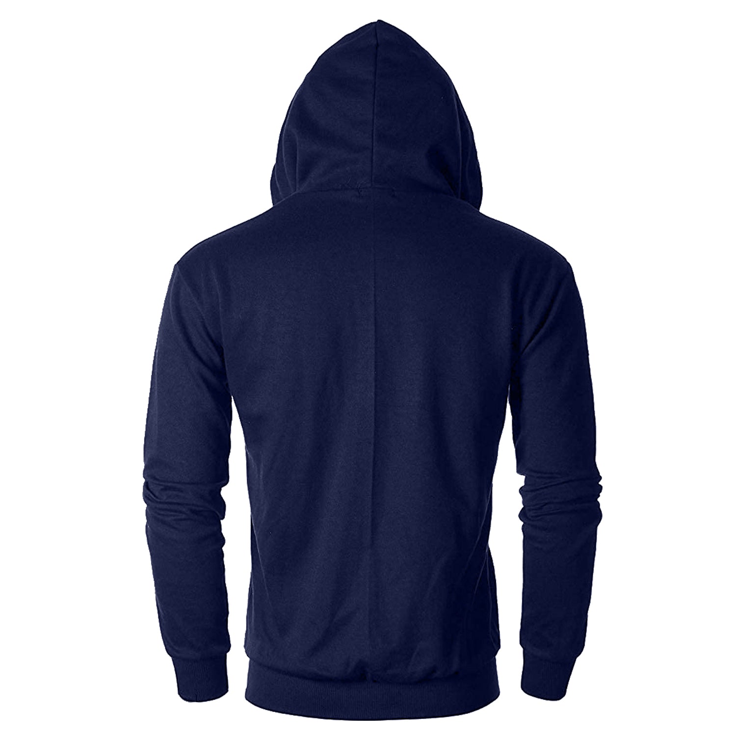 Solid Navy Blue Zipper Jacket Hoodies Sweatshirt For Men By LazyChunks ...